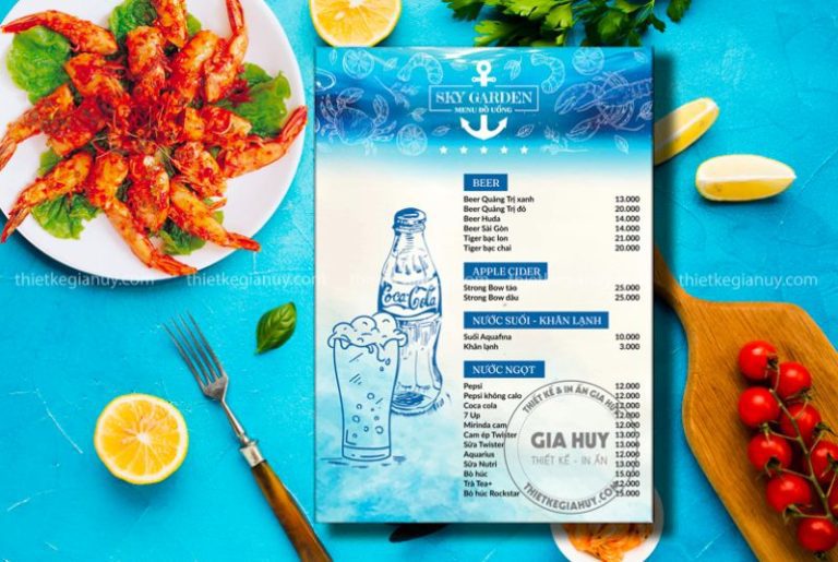 20+ Mẫu in menu treo tường, để quầy đẹp và độc đáo