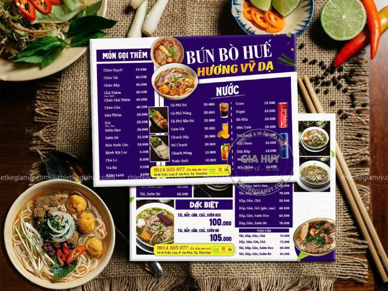 20+ Mẫu in menu treo tường, để quầy đẹp và độc đáo
