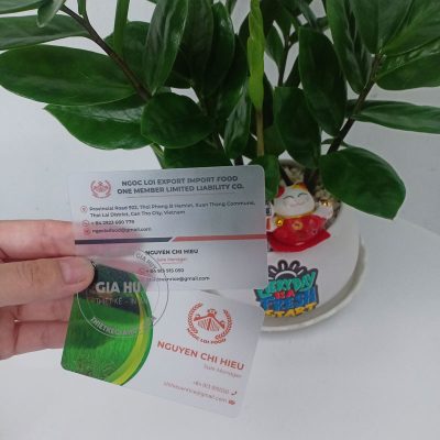 In Name Card Trong Suốt Đẹp TPHCM - Thiết kế Gia Huy