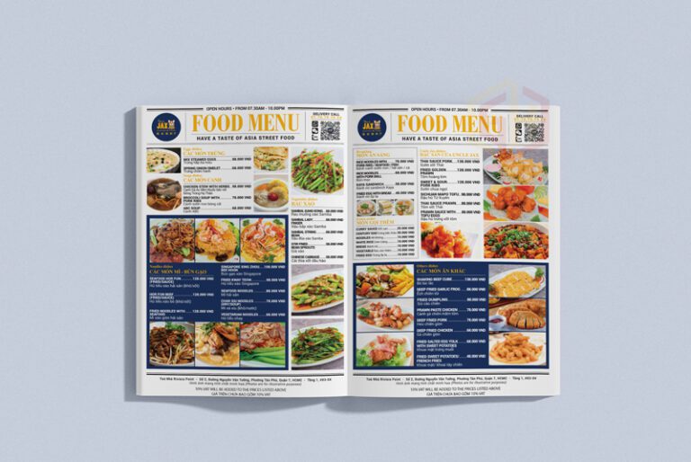 Chọn Màu Sắc Cho Menu Nhà Hàng, Quán Ăn - Thiết kế Gia Huy