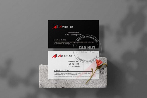 Card visit song ngữ ấn tượng| Name card| Danh thiếp - Thiết kế Gia Huy