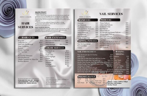 50+ Mẫu thiết kế menu nails đẹp, theo phong cách thịnh hành mới nhất