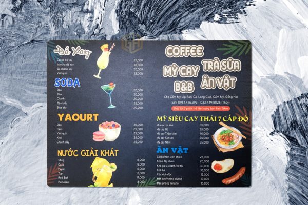 20+ Mẫu menu đồ ăn vặt, ăn nhanh đẹp, phù hợp xu hướng giới trẻ