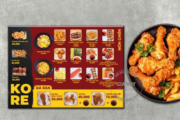 20+ Mẫu menu đồ ăn vặt, ăn nhanh đẹp, phù hợp xu hướng giới trẻ