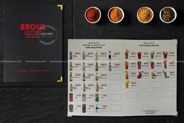 10+ Mẫu thiết kế menu nhà hàng, quán ăn Hàn Quốc đẹp, hiện đại