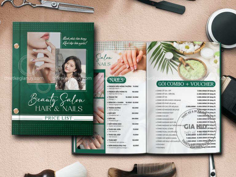 In menu nails giá tốt, chất lượng cao, có nhận số lượng ít