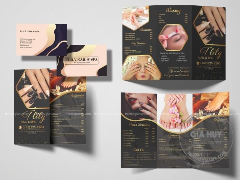 In menu nails giá tốt, chất lượng cao, có nhận số lượng ít