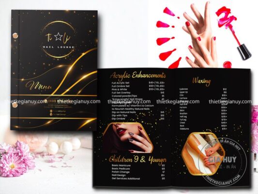 In menu nails giá tốt, chất lượng cao, có nhận số lượng ít