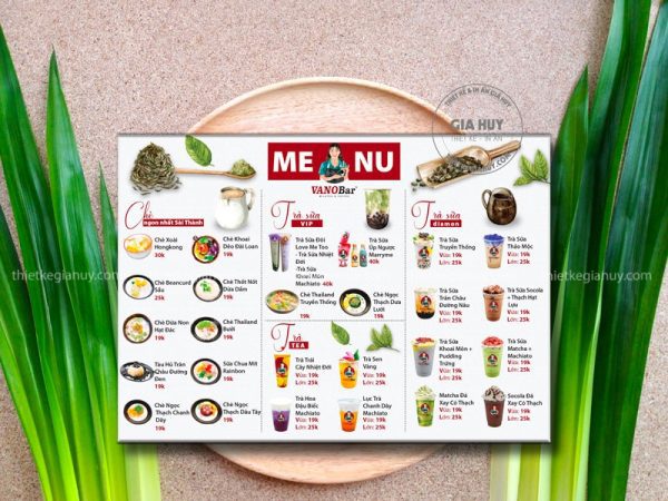30+ Mẫu thiết kế menu quán trà sữa đẹp thu hút giới trẻ