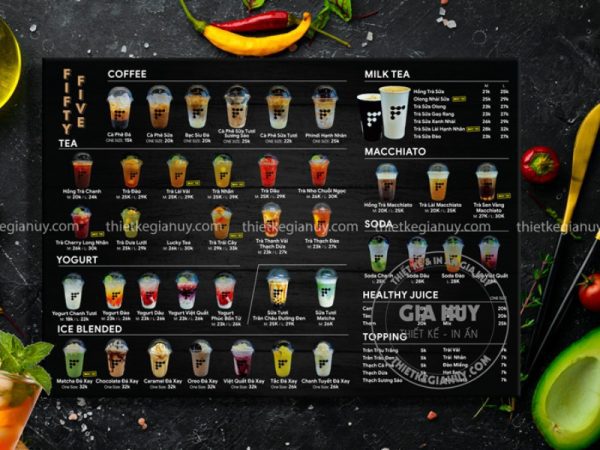 30+ Mẫu thiết kế menu quán trà sữa đẹp thu hút giới trẻ