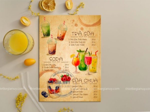 30+ Mẫu thiết kế menu quán trà sữa đẹp thu hút giới trẻ