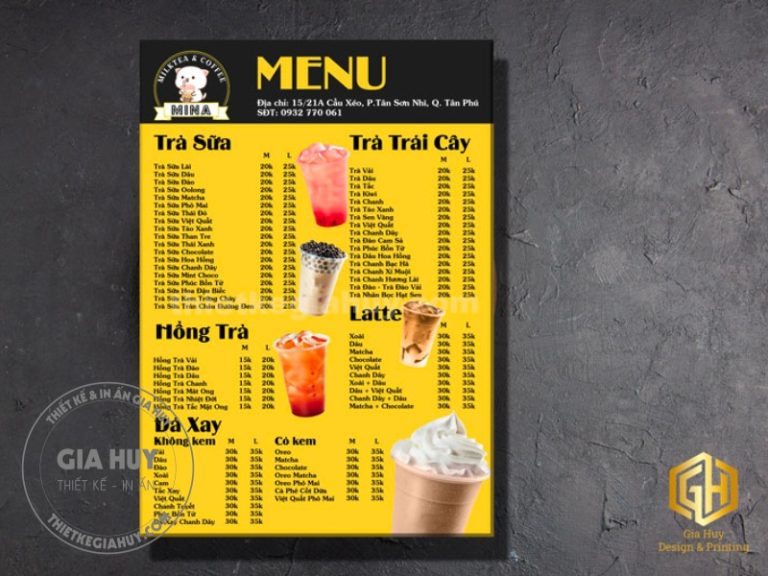30+ Mẫu thiết kế menu quán trà sữa đẹp thu hút giới trẻ