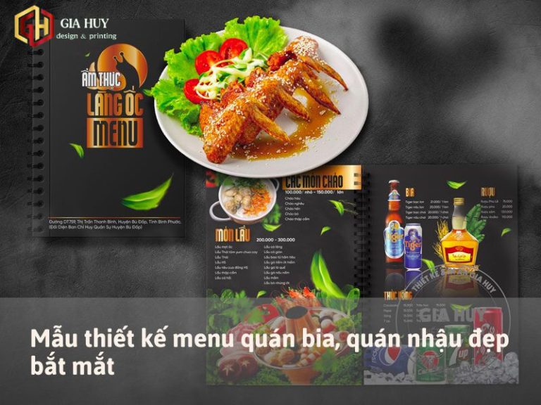 15+ Mẫu thiết kế menu quán ốc đẹp, hấp dẫn, thu hút thực khách