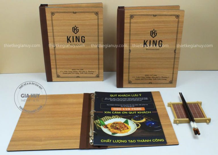 Dịch vụ in menu gỗ giá rẻ, cao cấp | Báo giá chi tiết
