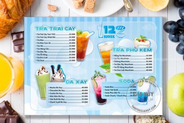 10+ Mẫu menu dễ thương, ngọt ngào và đáng iu
