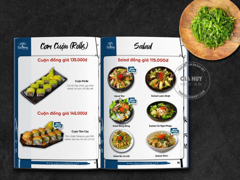 20+ mẫu thiết kế menu thực đơn nhà hàng Nhật Bản hấp dẫn