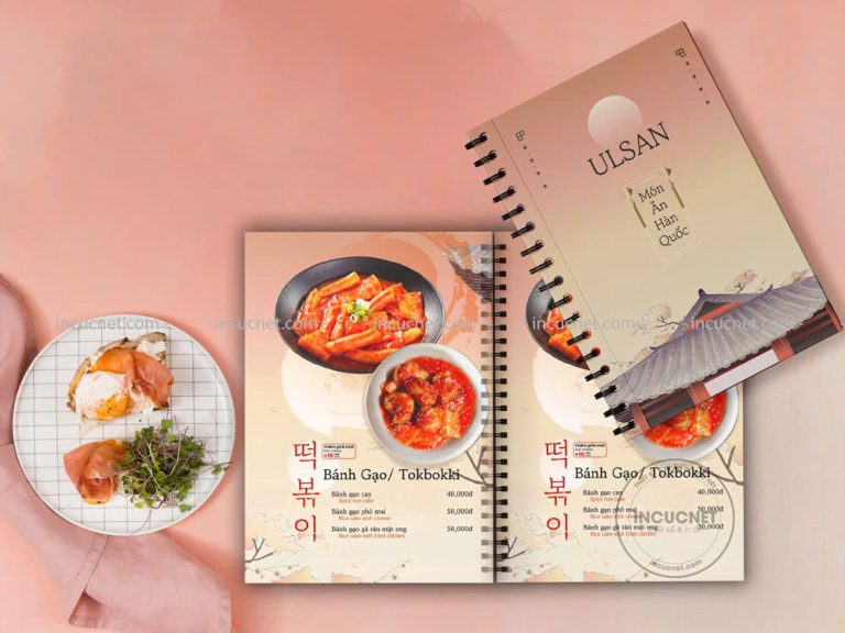 10+ Mẫu thiết kế menu nhà hàng, quán ăn Hàn Quốc đẹp, hiện đại