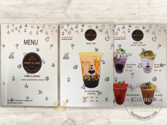30+ Mẫu thiết kế menu quán trà sữa đẹp thu hút giới trẻ