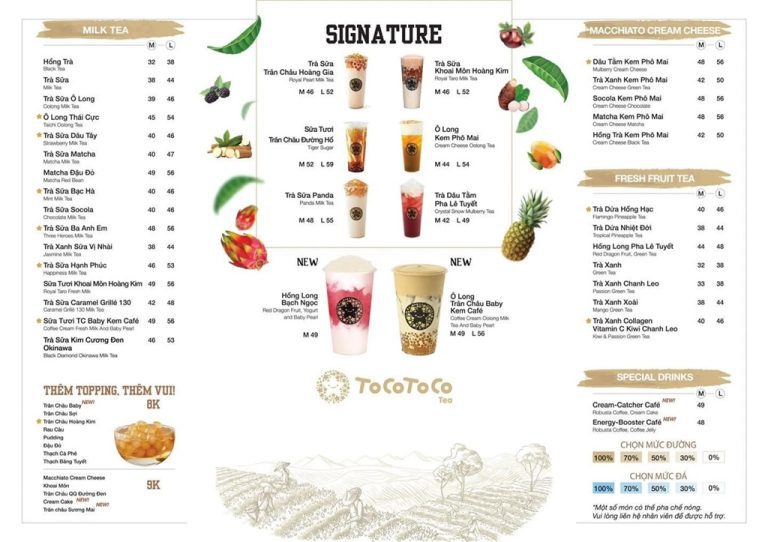 30+ Mẫu thiết kế menu quán trà sữa đẹp thu hút giới trẻ
